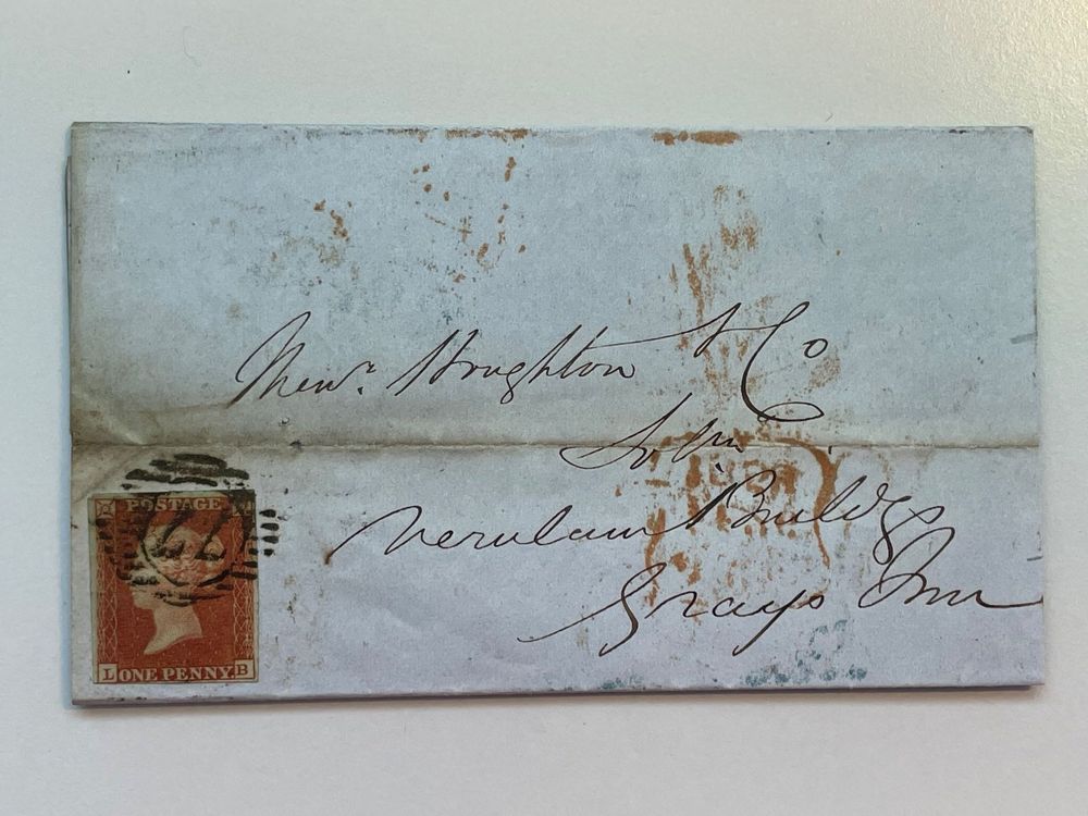 One Penny Red auf Brief Stempel Chief Officer (Gebraucht) in Küssnacht ...