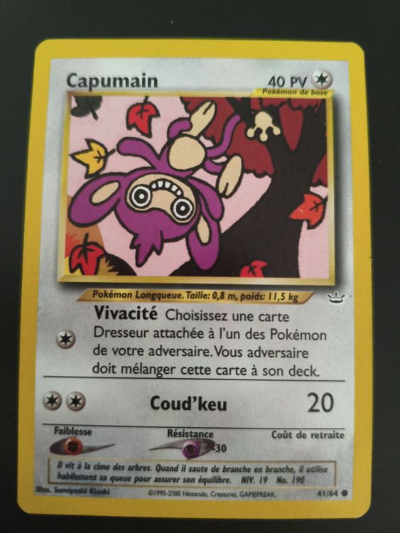 RARE: Pokémon Neo Revelation (2002): Capumain 41/64 FR (Gebraucht) in Palézieux-Village für CHF ...