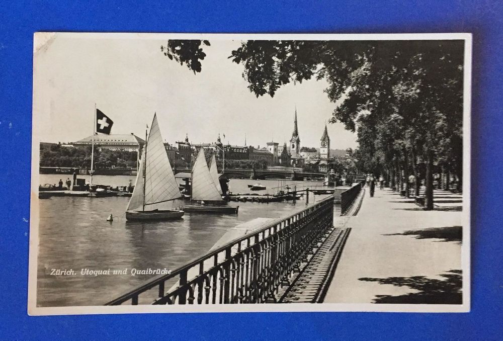Antique carte postale 1930,Zürich,Limmat (Gebraucht) in Leysin für CHF 3.1 – mit Lieferung auf ...