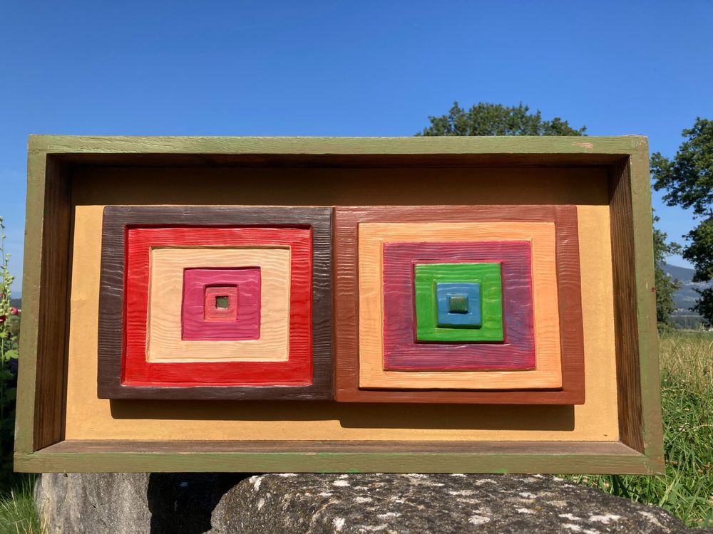 HOLZSCHNITZEREI KUNST BILD GEMÄLDE UNIKAT HOLZ | Kaufen auf Ricardo