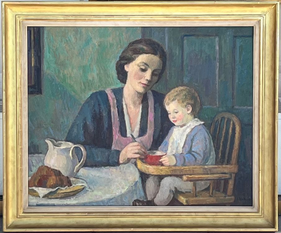 Ernst Müller-Göls (1902-2001) Grosse Gemälde,Mutter mit Kind | Kaufen auf Ricardo