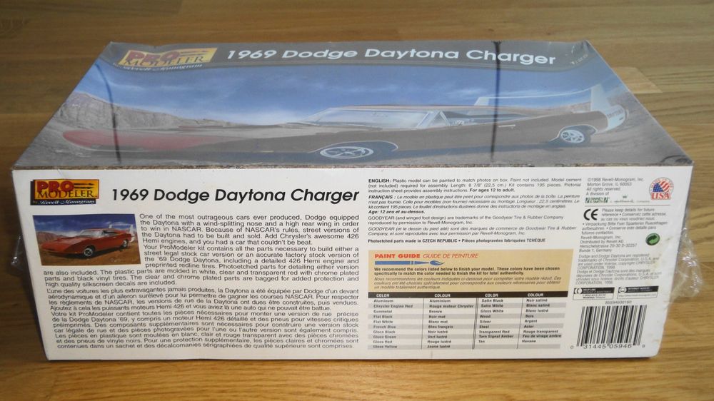 REVELL MONOGRAM PRO MODELER 1969 DODGE CHARGER DAYTONA 1:25 (Neuf avec ...