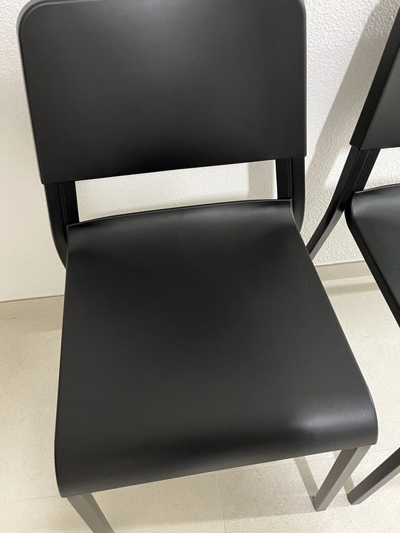 2x IKEA TEODORES Stuhl Kunststoff Schwarz Metall Stühle (Gebraucht) in ...
