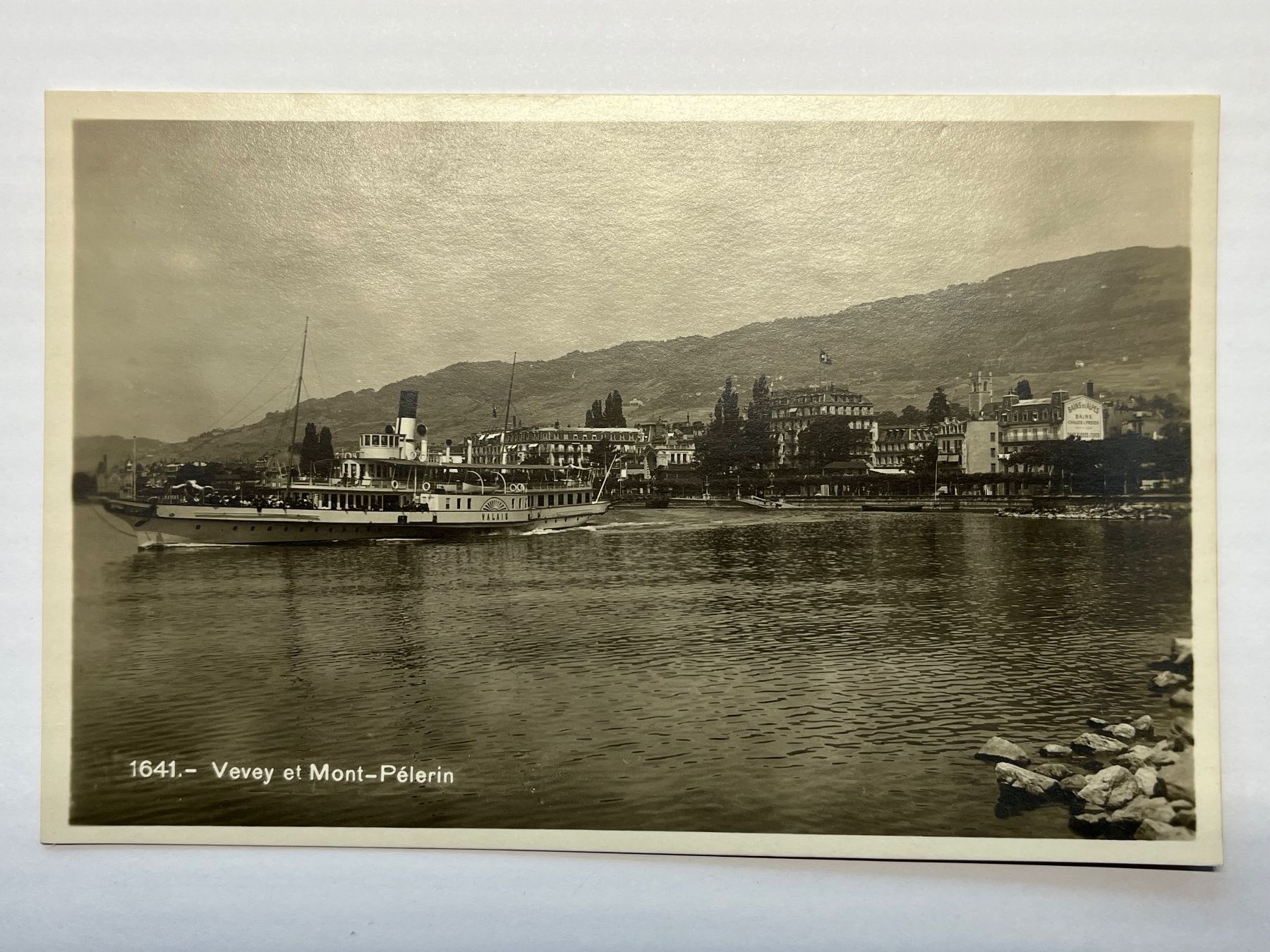 Postkarte Genfersee DS Valais, um 1920, gut erhalten (Neu (gemäss ...