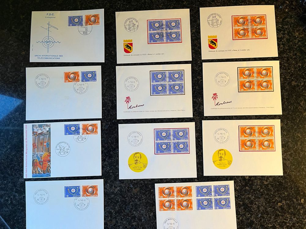 UIT-Kongress 1965 mit FDC, Montreux und Morgarten-Stempel (Neu (gemäss ...