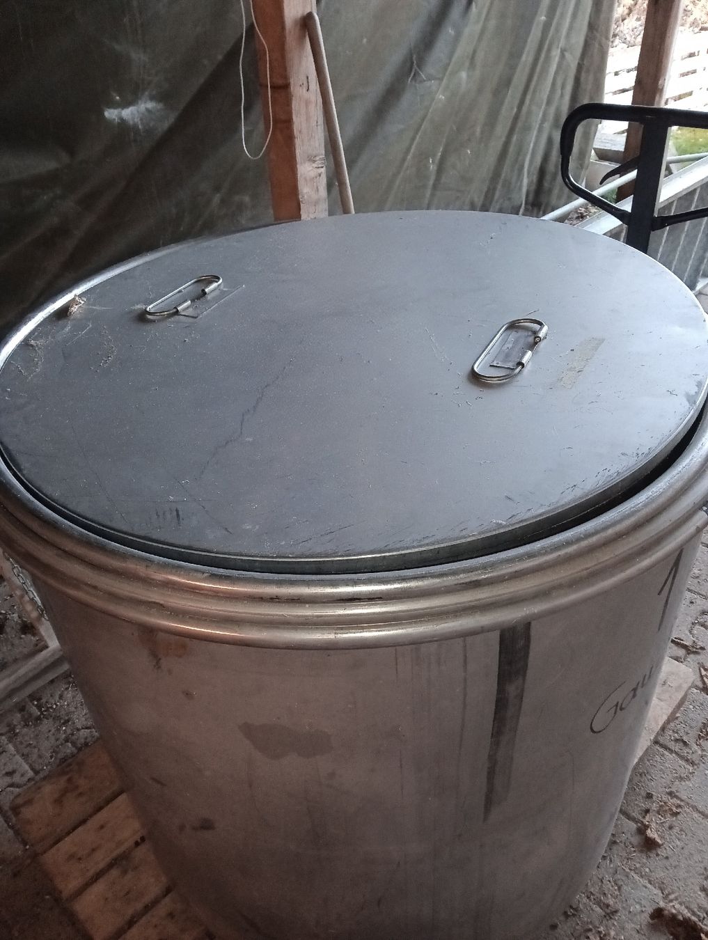 Grand récipient cuve industriel en acier inoxydable pièces (Gebraucht ...