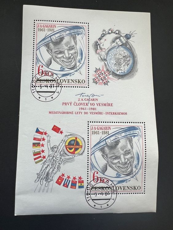 CZECHOSLOVAKIA 1981 SPACE SHEET OF 2 STAMPS (E1747) | Kaufen auf Ricardo