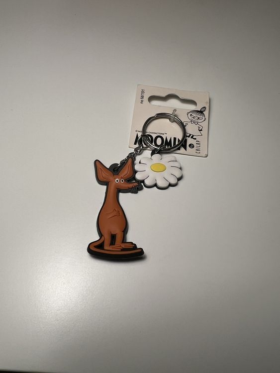Cute Moomin Sniff Keychain with Flower Charm (Neu (gemäss Beschreibung ...