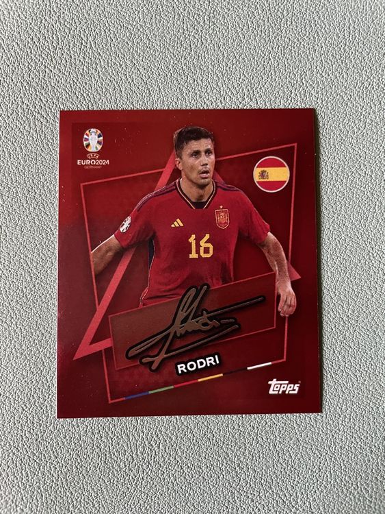 Topps Euro 2024 Rodri signiert ESP SP | Kaufen auf Ricardo