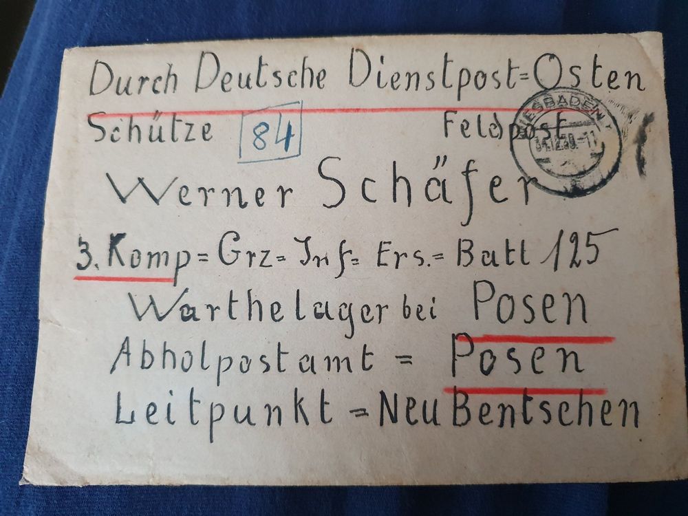 WW2 Feldpost mit Inhalt von 1939 (Gebraucht) in für CHF 2 – mit ...