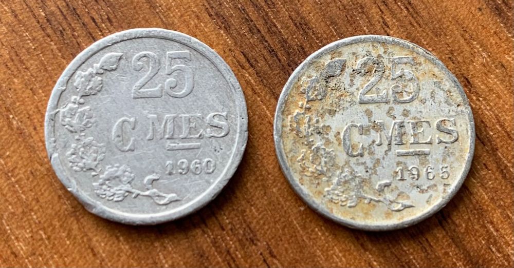 Luxemburg (Letzeburg) 2 x 25 Centimes 1960 & 1965 (Gebraucht) in ...