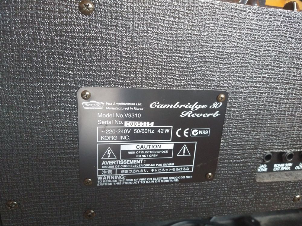 Vox Cambridge Reverb 30 Gitarren Verstärker (Gebraucht) in Zell ZH für ...