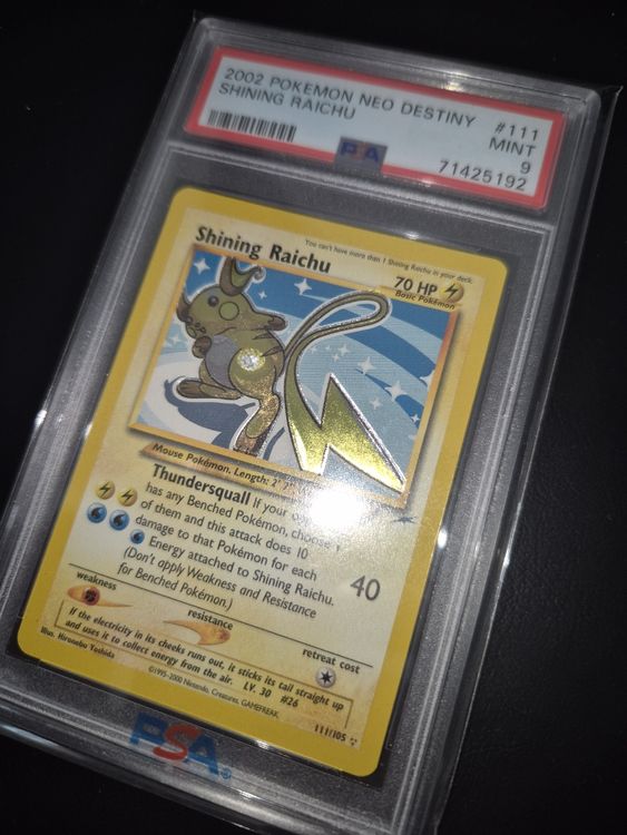Shining Raichu PSA 9 #111 Pokemon Neo Destiny Schimmerndes | Kaufen auf ...