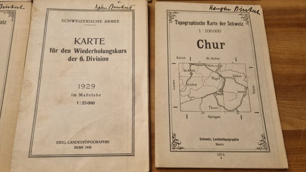 36 Topographische Karten Landkarten Schweiz 100 Jahre alt (Gebraucht ...