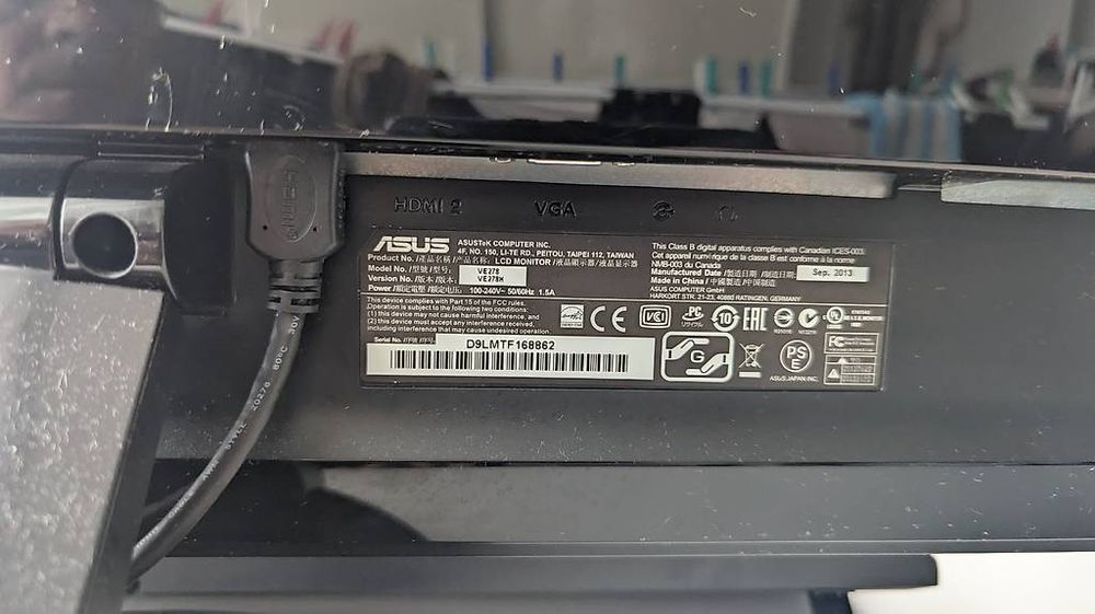 Asus Monitor VE278 ist mit 27 Zoll HDMI (Gebraucht) in Rothenburg für ...