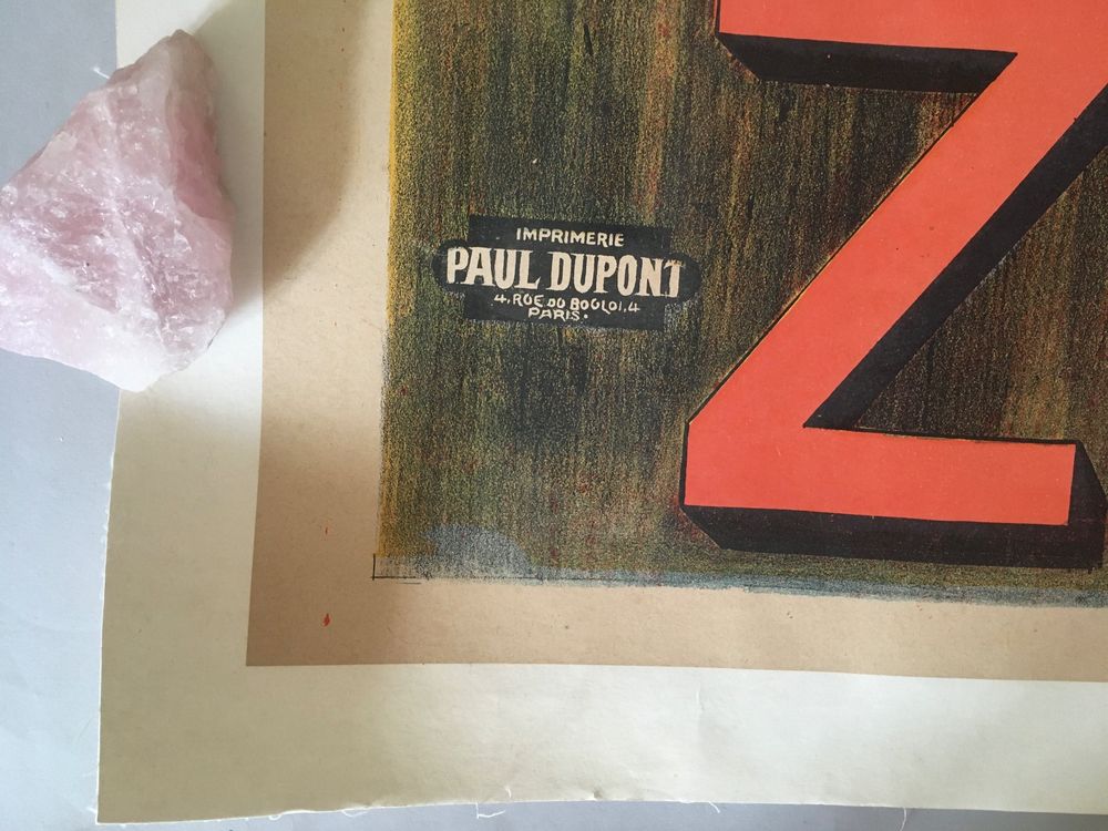 🟡ORIGINAL Plakat Raymond Tournon L'AURORE EMILE ZOLA 1895 (Gebraucht ...