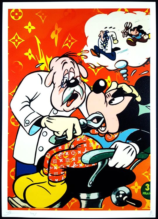 Death NYC Ltd Ed Pop Art Druck " Vuitton Mickey Mouse (Neu (gemäss ...