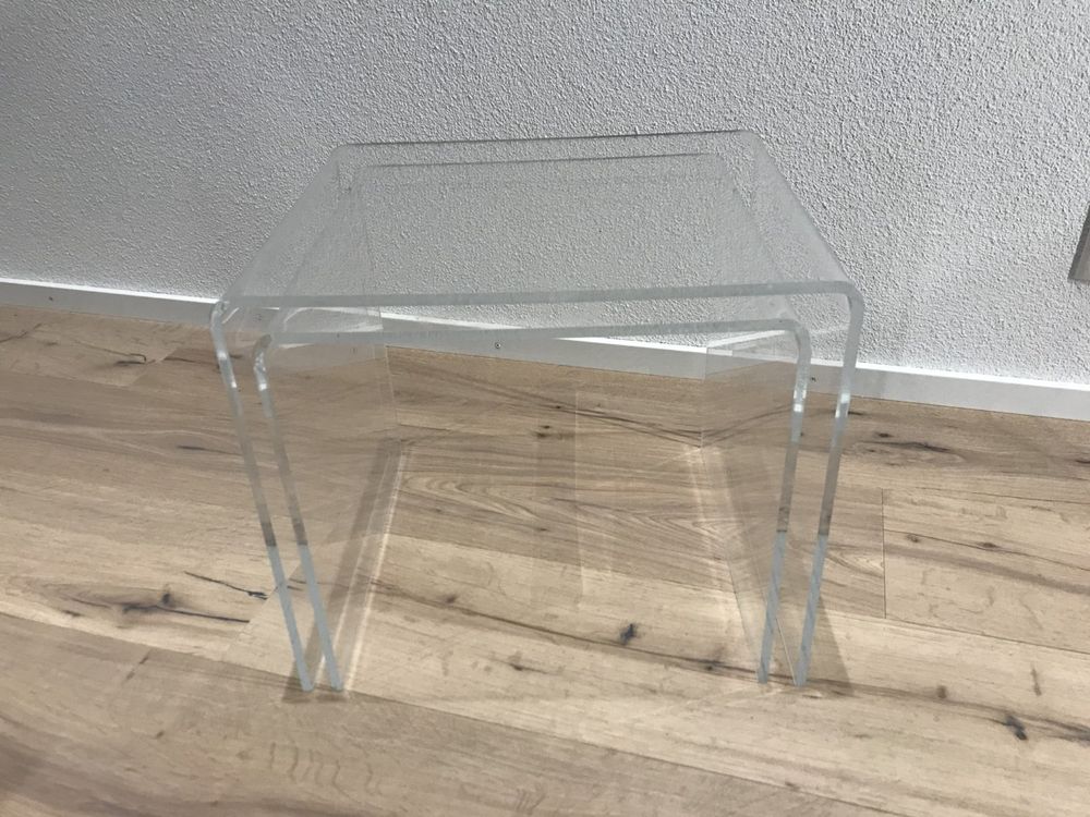 2er Set Acryl-, Plexiglas Design Beistelltische 80er Jahre | Kaufen auf ...