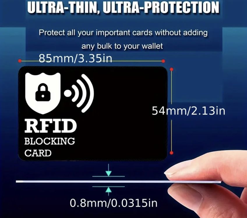 RFID Blocker Karte - Schützt Ihre Daten kontaktlos (Neu und ...