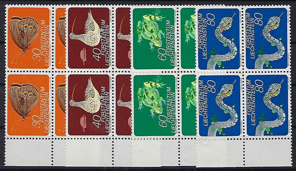1973 Liechtenstein Viererblocks 11808 (Gebraucht) in Lunden für CHF 2 – mit Lieferung auf ...