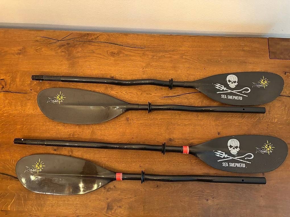 CARBON PADDEL KAYAK KAJAK KANU PACKRAFT RUDER GUMMIBOOT BOOT (Gebraucht ...