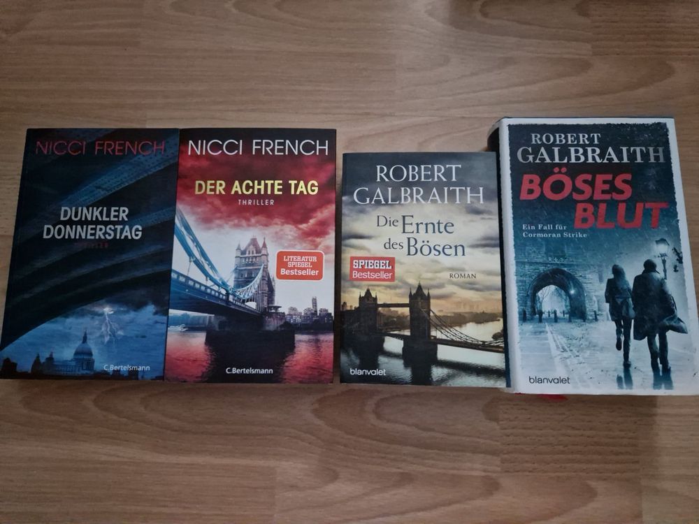 4 Thriller Krimis England Robert Galbraith Nicci French (Gebraucht) in ...