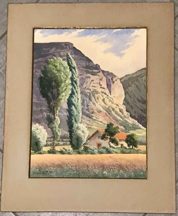 Jean WOLF (1841-?) Landschaft Aquarell | Kaufen auf Ricardo