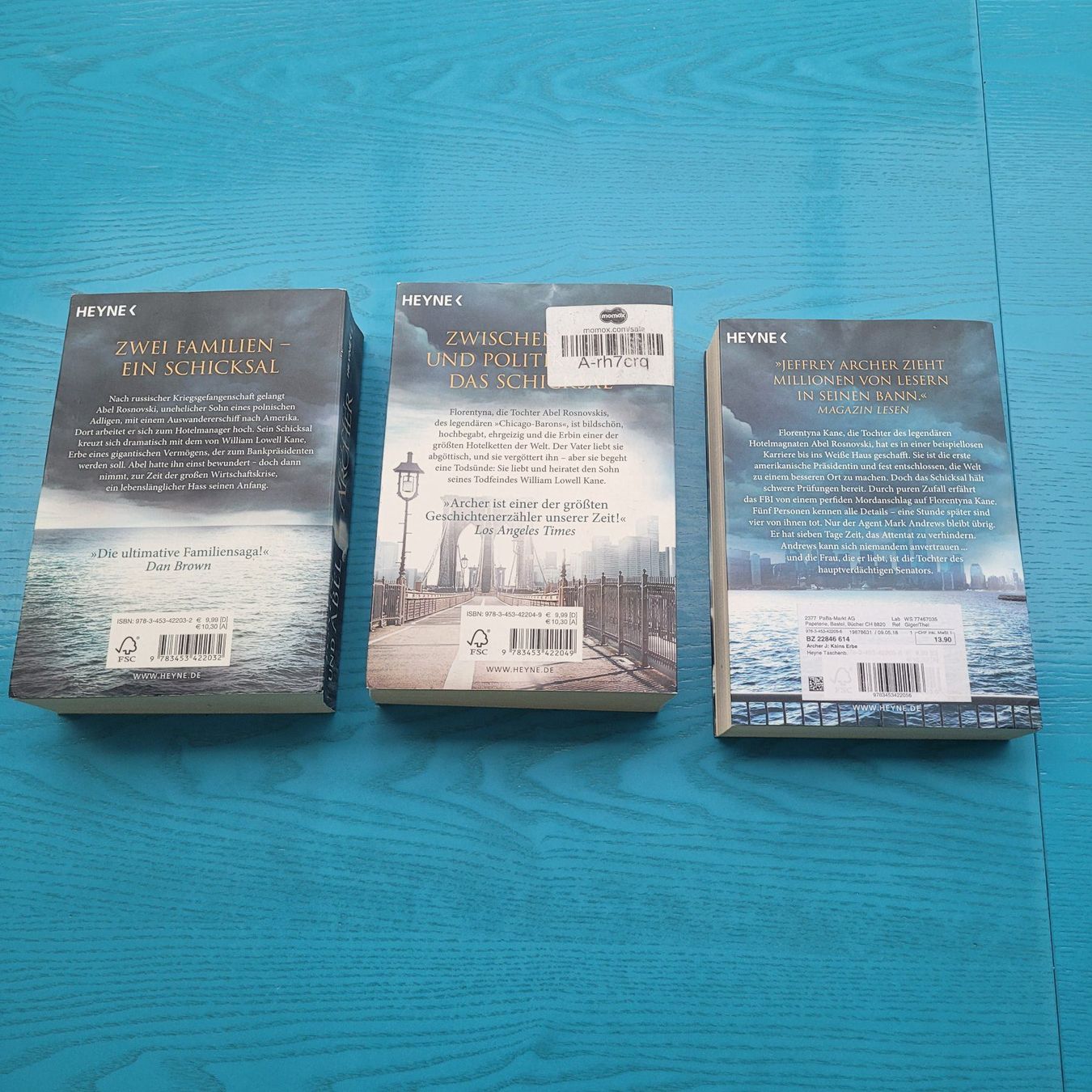 Jeffrey Archer- Triologie Kain und Abel (Gebraucht) in SCHÜBELBACH für ...