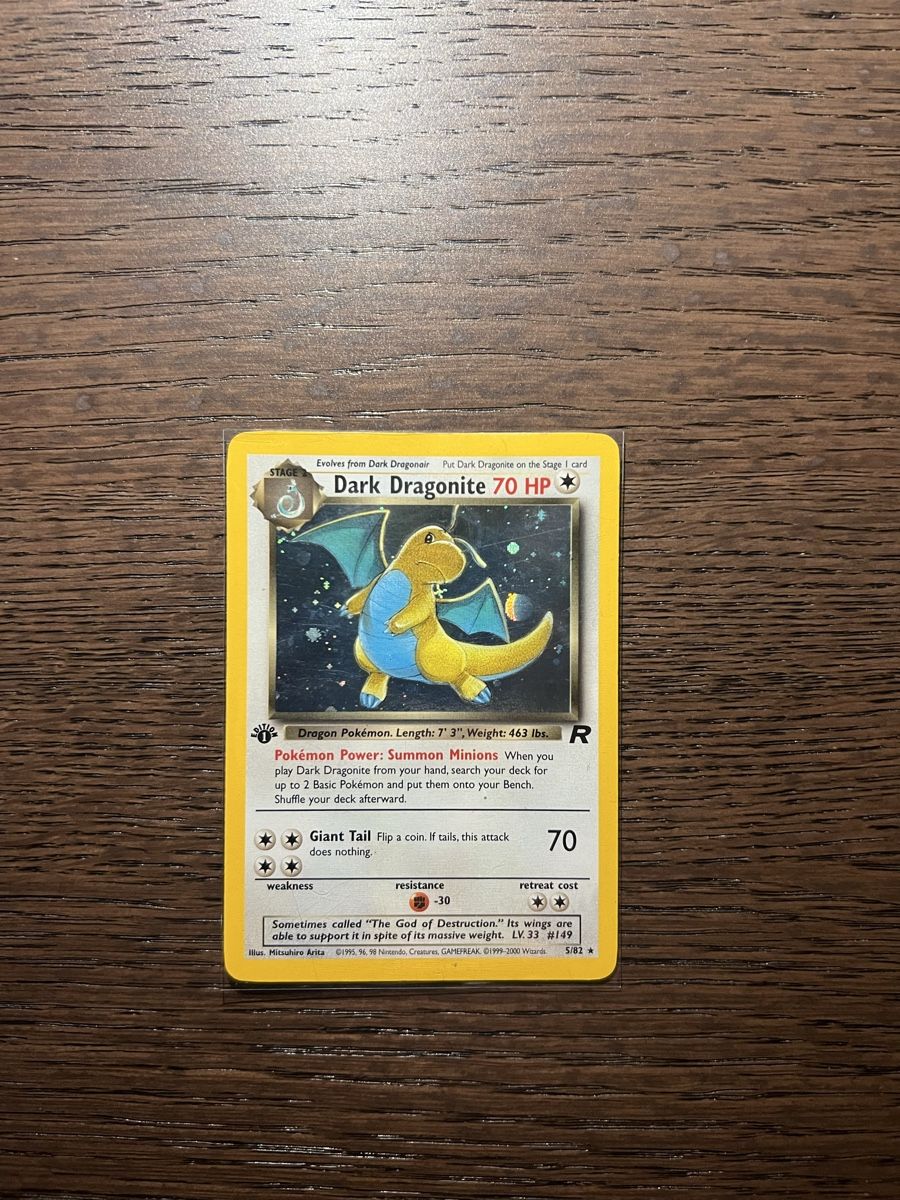 HOLO - Dark Dragonite [1st Edition] #5 Pokemon Team Rocket (Neu (gemäss ...