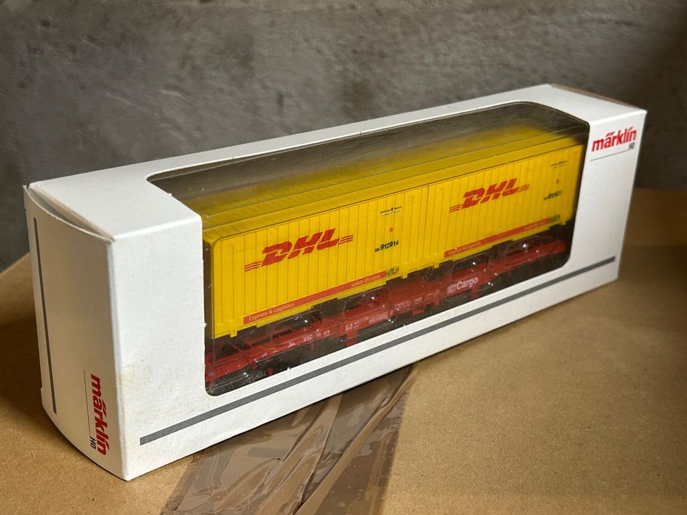 H0/AC Märklin DB Cargo Containerwagen DHL Neu in OVP | Kaufen auf Ricardo
