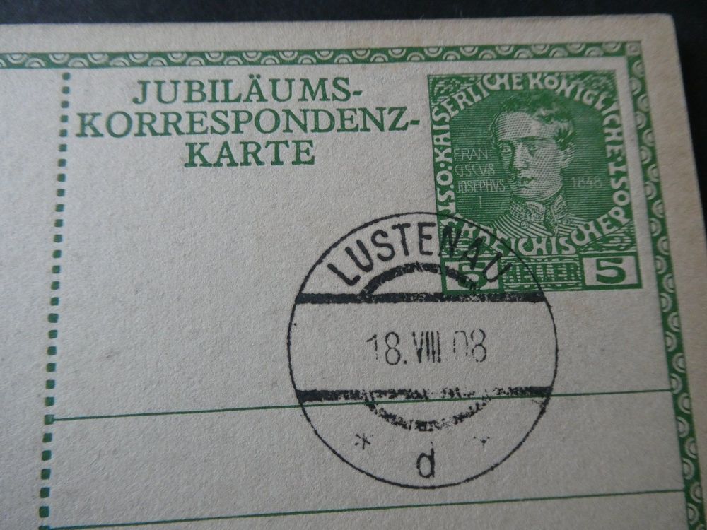 Oesterreich Lustenau, Jubil. Postkarte (Gebraucht) in Hinterforst für CHF 1 – mit Lieferung auf ...