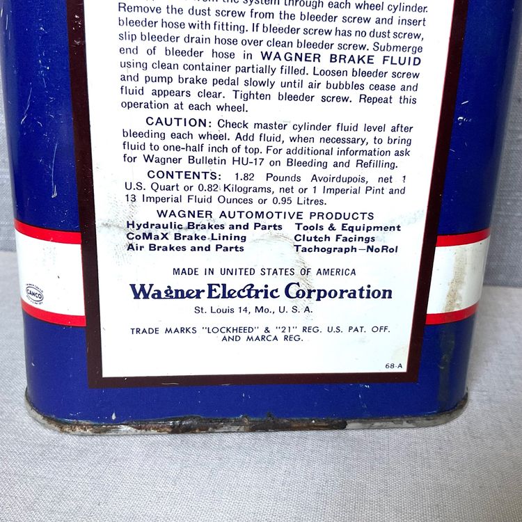 🔵 Wagner Lockheed One U.S. Gallon Kanister – 60er Jahre 🔴 | Acheter sur ...
