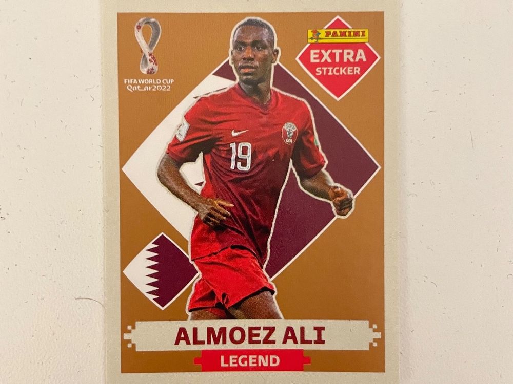 Panini Qatar 2022 Extra Sticker Almoez Ali Bronze RAR (Neu (gemäss ...
