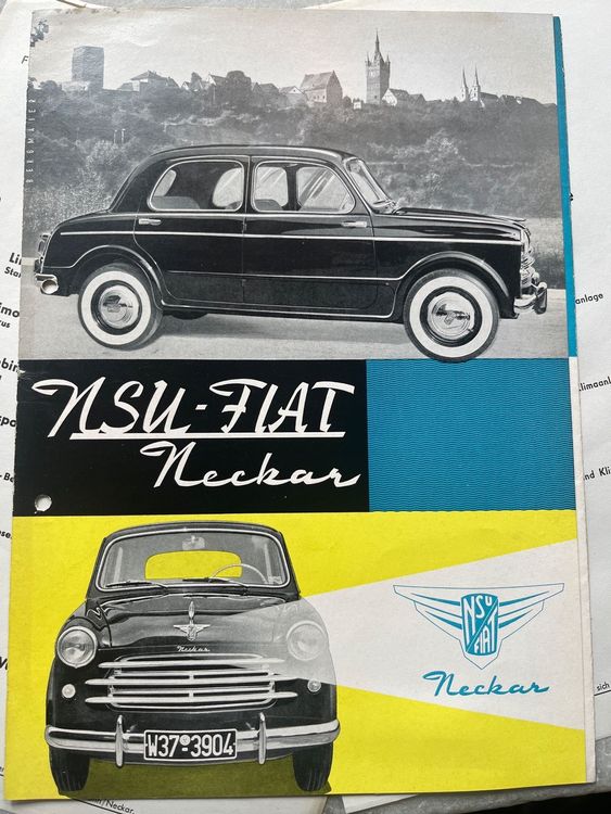 NSU-Fiat Neckar Prospekt, ca. 1950er Jahre | Kaufen auf Ricardo