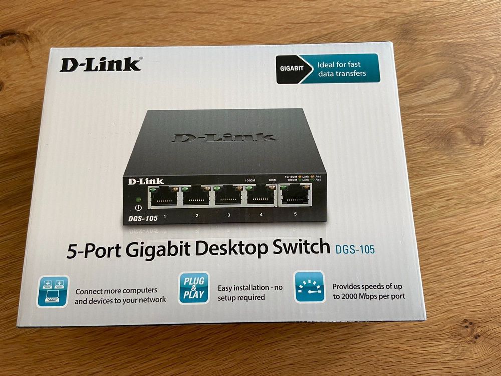 D-Link 5 Port Gigabit Ethernet Switch | Kaufen auf Ricardo
