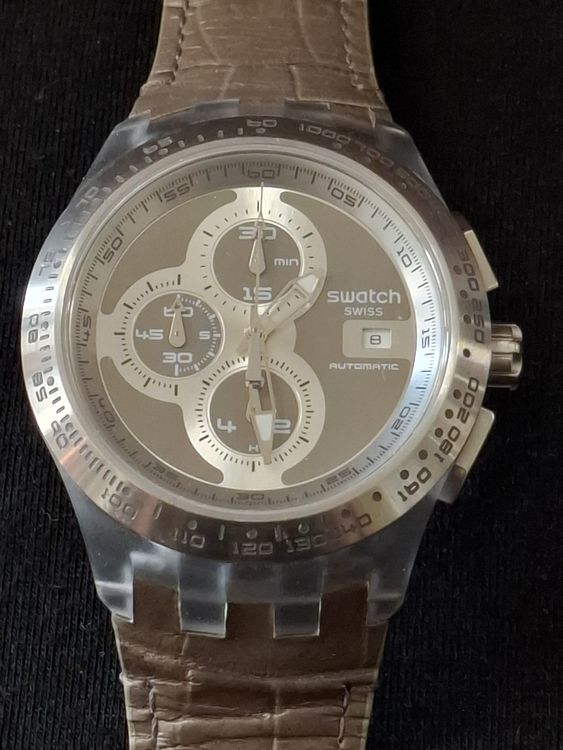 Swatch Irony Automatik Chronograph Lederarmband (Gebraucht) in Riniken ...