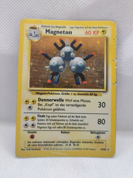 Magneton Base Set, Basis Set Pokemon Karte Holo TCG 1999 (Gebraucht) in ...