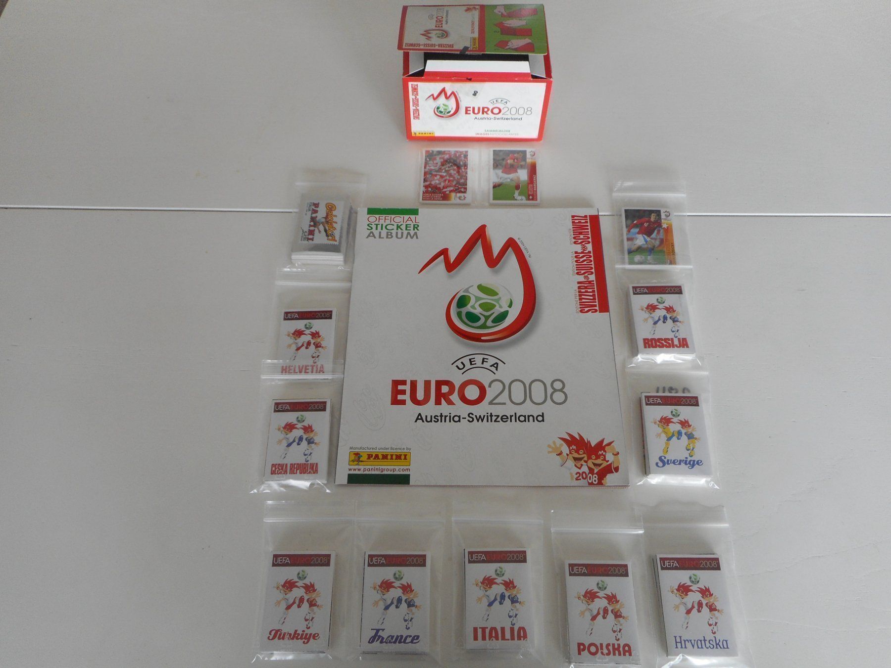 Panini Album EM/Euro 2008 Leeralbum+Stickerset, Box leer (Neu (gemäss ...