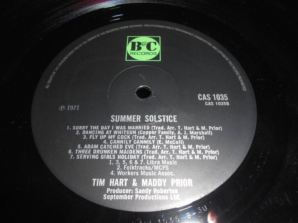 LP; Tim Hart + Maddy Prior 1971 (Gebraucht) in Bubikon für CHF 1 – mit ...