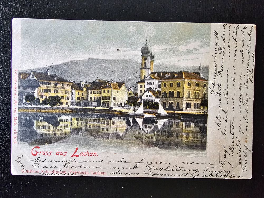 PK Postkarte Gruss aus Lachen | Kaufen auf Ricardo