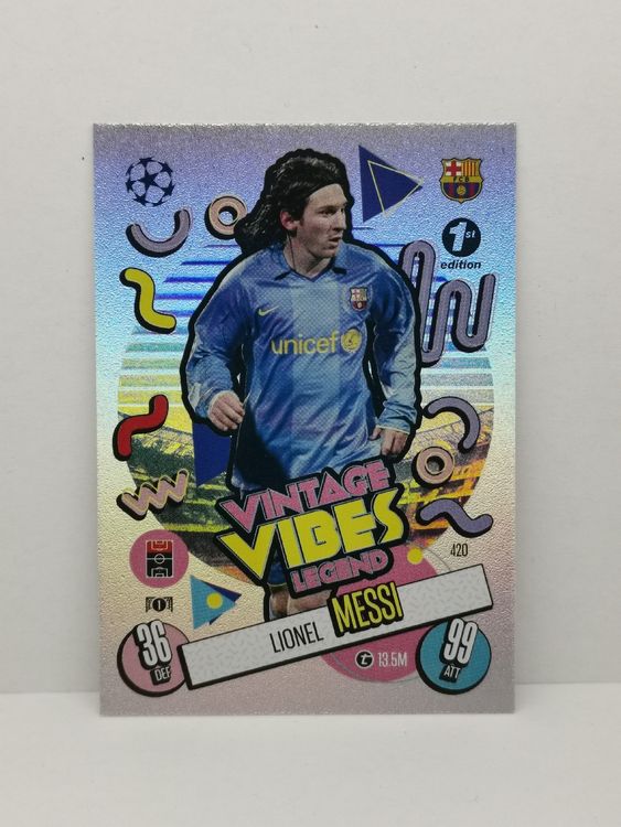 Match attax 2024/25 Messi 1st edition Vintage Vibes (Gebraucht) in ...