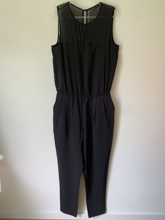Zara eleganter Jumpsuit Gr. M schwarz, Overall transparent | Kaufen auf ...