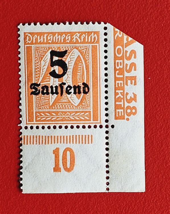 DEUTSCHES REICH INFLATION ECKRAND ÜBERDRUCK 5 TAUSEND 1923** | Kaufen auf Ricardo