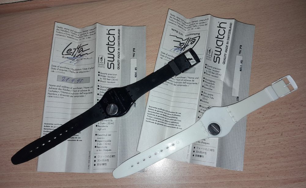 Swatch QUARTZ WHITE BLACK HOURS MINUTES Swiss Made | Kaufen auf Ricardo