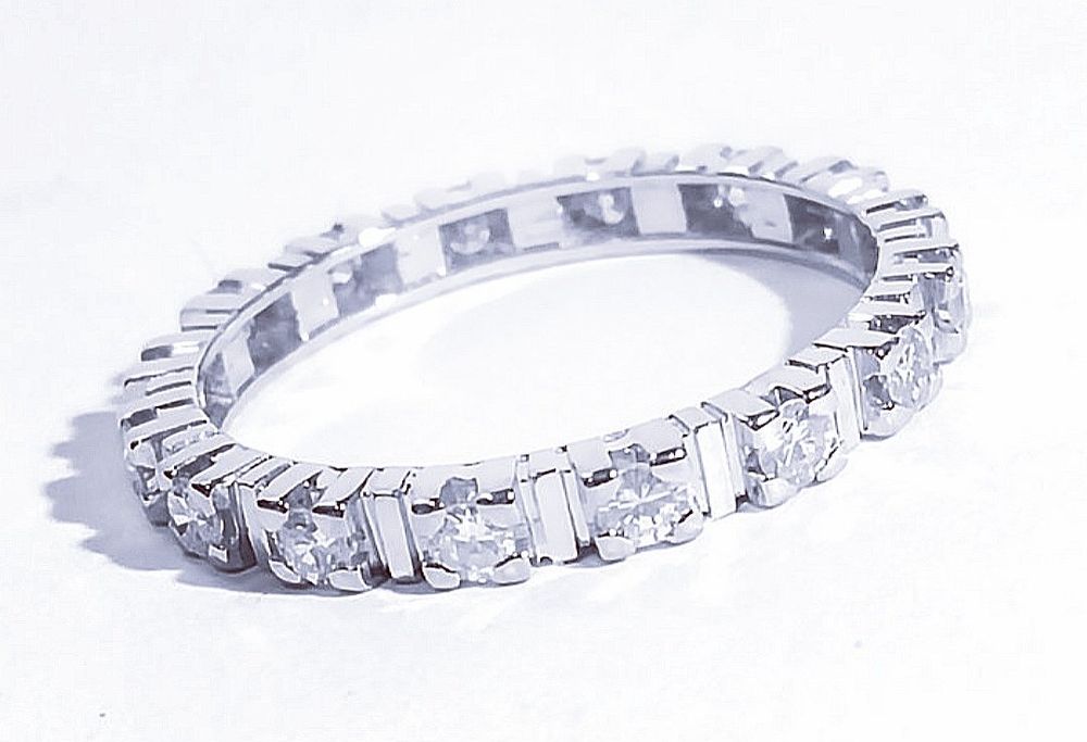 0.96ct Alliance Diamant Ring 18k Weissgold | Kaufen auf Ricardo