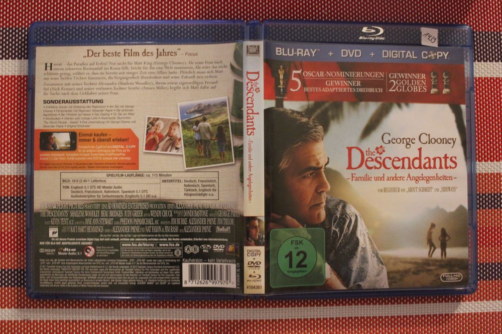 THE DESCENDANTS ¦ Blu Ray George Clooney (1439) (Gebraucht) in Geroldswil für CHF 2 – mit ...