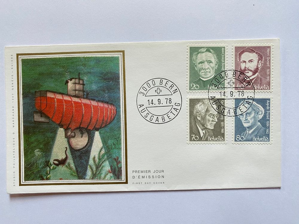 FDC Porträtmarken 1978 ET (mit Seidenbild?) (Neu (gemäss Beschreibung)) in Kirchenthurnen für ...