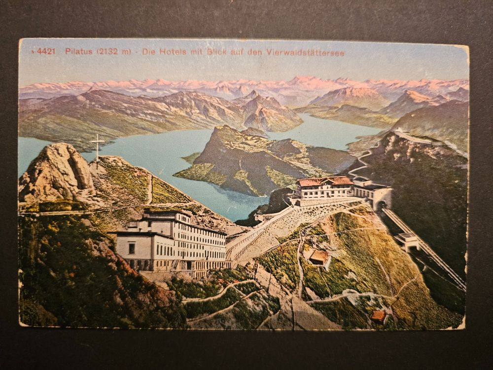 PK Postkarte Hotel Pilatus Kulm mit Bahn (Gebraucht) in Dallenwil für CHF 3 – mit Lieferung auf ...