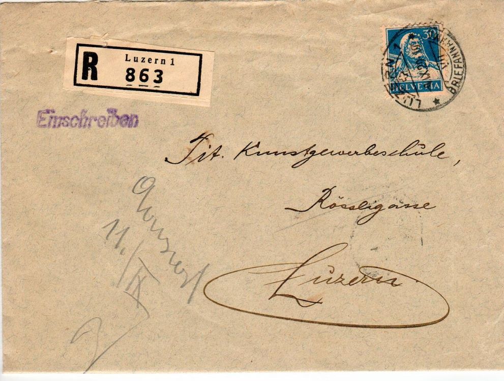 R - Brief Luzern 1929 (Gebraucht) in Wolhusen für CHF 6 – mit Lieferung auf Ricardo kaufen