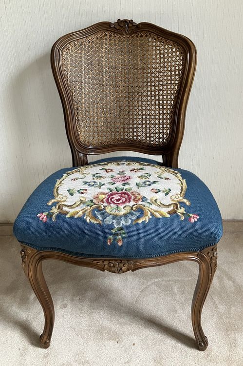 Antiker Stuhl Louis XV Stil / Gobelin / Wiener Geflecht (Gebraucht) in Wolfwil für CHF 53 – nur ...